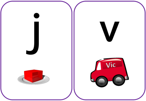 Phase 3 Letters and Sounds phonic resources: Learning set 6 letters- j ...