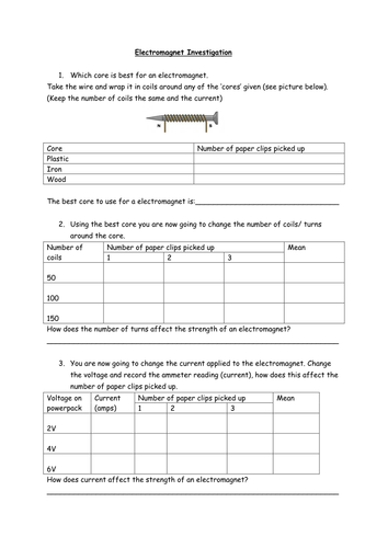 Electromagnets | Teaching Resources