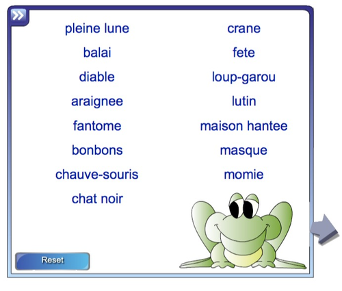 French Halloween Smart Board 6 Games and Activities, and Vocabulary ...