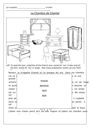 FRENCH - In My Bedroom - Dans Ma Chambre | Teaching Resources