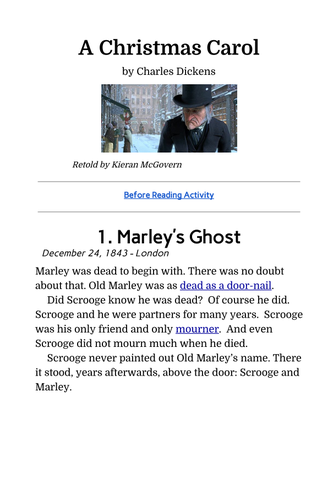 A Christmas Carol: Scrooge in Stave One | Teaching Resources