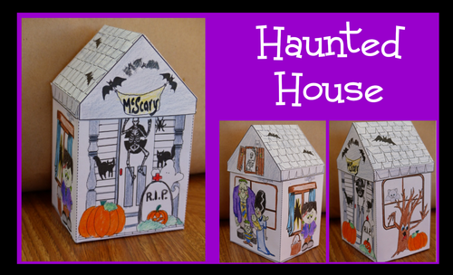 Hallowe'en Craft - Haunted House | Teaching Resources