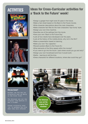 Back to the Future Activities / Futuristic/ Newspapers / Comprehension ...