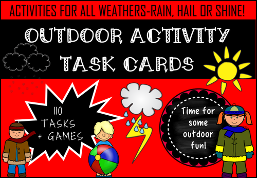 Outdoor Activity Task Cards and Games | Teaching Resources