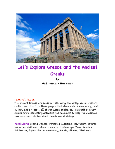 Ancient Greeks: Let's Explore the Ancient Greeks | Teaching Resources