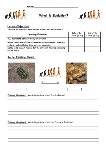 What is evolution | Teaching Resources