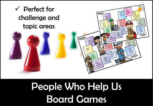People Who Help Us Board Games | Teaching Resources