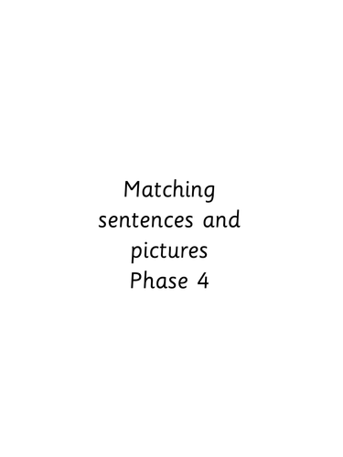 Letters and Sounds Phase 4: Reading and writing sentences | Teaching ...