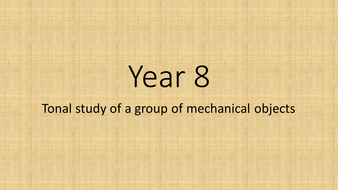 Tonal Study of groups of mechanical objects | Teaching Resources