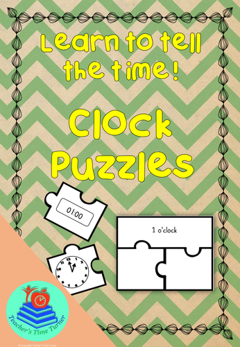 Time - tell the time puzzle pieces | Teaching Resources