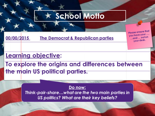 US Government & Politics Introduction: Unit of Work | Teaching Resources
