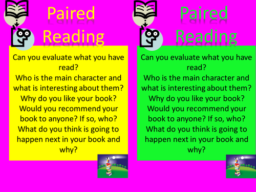 Paired Reading Cards Great Plenary Resource | Teaching Resources
