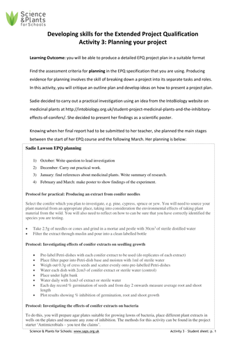 Developing skills for the Extended Project Qualification and other ...