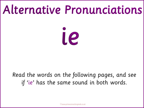 Letters and Sounds Phase 5 Phonic pack: Alternative pronunciations of ...