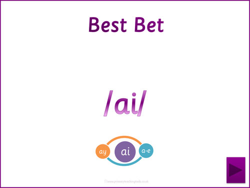 Letters and Sounds Phase 5 Phonic pack: Alternative spellings of /ai ...