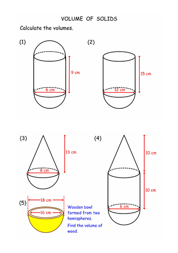 Volume of Solids | Teaching Resources