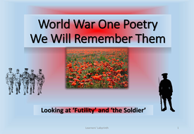 World War One Poetry- we will remember them | Teaching Resources