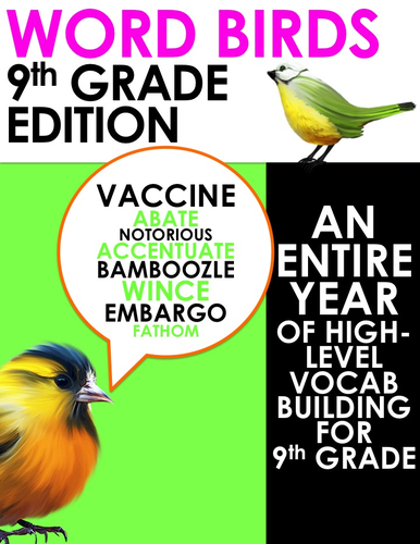Word Birds Word of the Week Vocabulary Builder: 6th-12th Grade GROWING ...