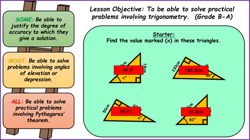 Gcse Foundation Pythagoras And Trigonometry Unit 11 Lessons