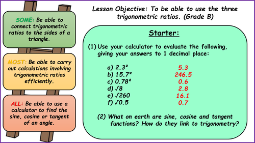 Gcse Foundation Pythagoras And Trigonometry Unit 11 Lessons Teaching Resources