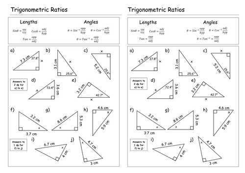 Gcse Foundation Pythagoras And Trigonometry Unit 11 Lessons