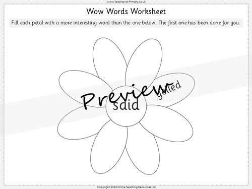 Wow Words - KS2 | Teaching Resources