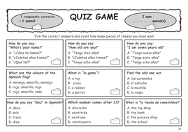 SPANISH-ASSESSMENT-QUIZ-TEST-Y3/4: Unit 2: AT-SCHOOL: Colours ...