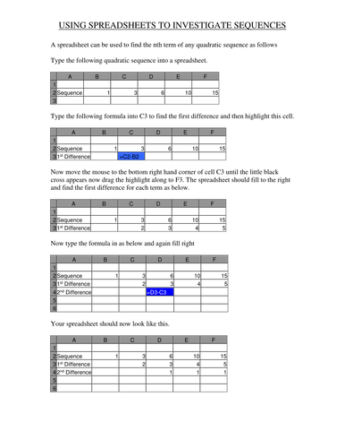 Sequences Selection | Teaching Resources