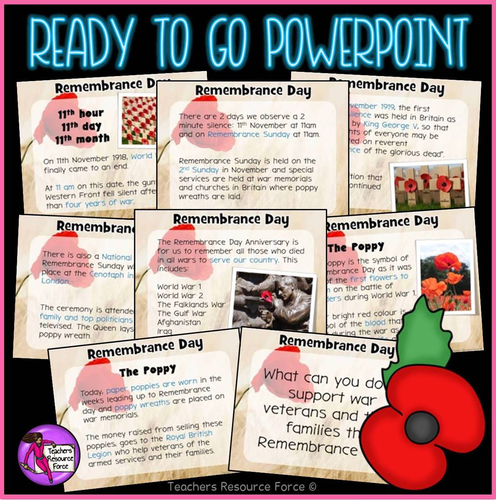 Remembrance Day: Presentation and Activities for teens | Teaching Resources