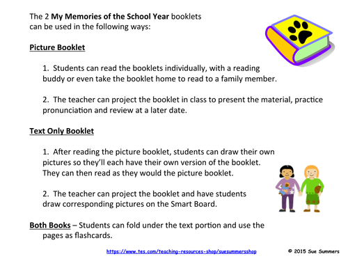 Spanish Year End School Memories 2 Early Reader Booklets | Teaching ...
