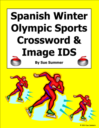 Spanish Winter Olympic Sports Crossword Puzzle and Vocabulary ...