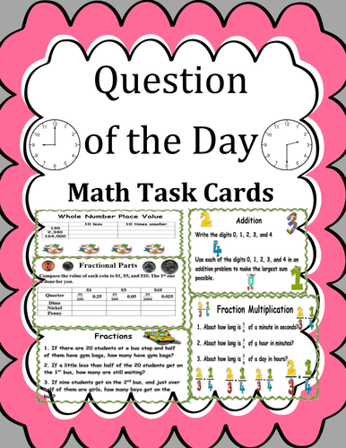 No Prep Math Worksheets-Grade 5 | Teaching Resources