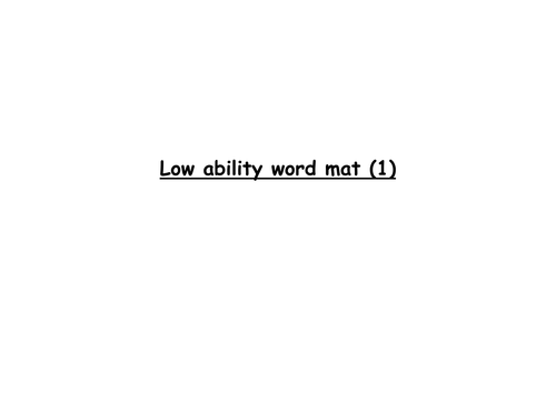 Word Vocabulary Mats Bundle | Teaching Resources