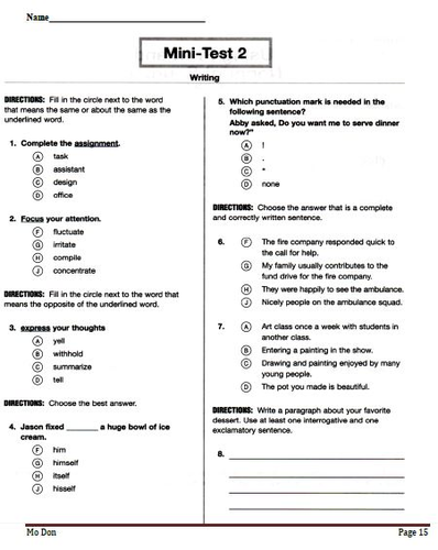 Reading and Writing Language Arts Worksheets | Teaching Resources