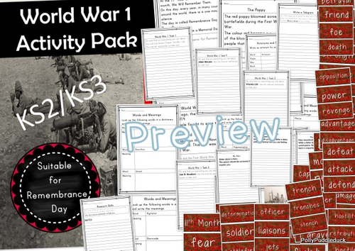 World War 1 Literacy Pack for Upper KS2/KS3 | Teaching Resources