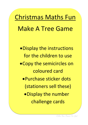 Christmas shape/ number/pattern FUN TREE GAME for md, numeracy ...