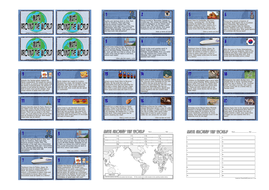 Math Around the World Word Problem Task Cards | Teaching Resources