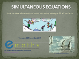 Simultaneous Equations Bundle | Teaching Resources
