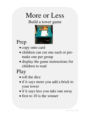 MORE AND LESS game for learning about early maths concepts. FREE just ...