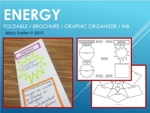 ENERGY foldable / graphic organizer / interactive notebook brochure ...