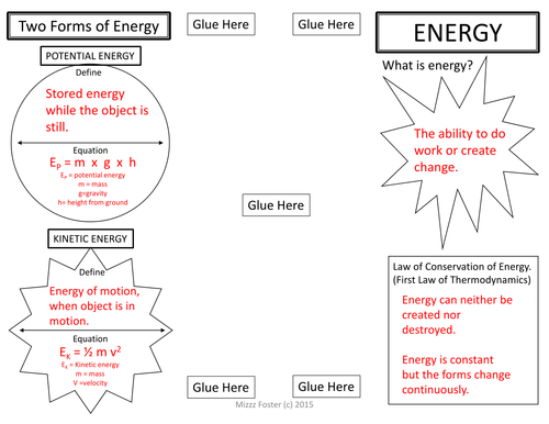 ENERGY foldable / graphic organizer / interactive notebook brochure ...