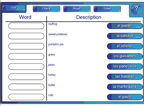 Spanish Thanksgiving Games, Vocabulary and Activities Smart Board ...