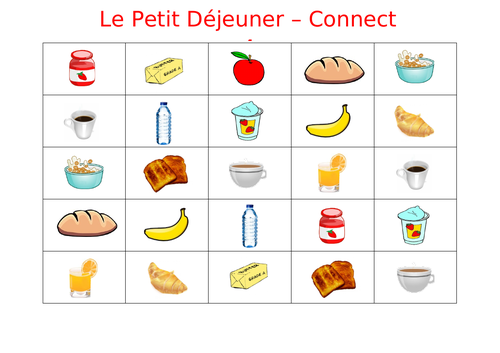 FRENCH - Food - Le Petit Déjeuner - Worksheets | Teaching Resources