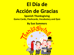 Spanish Thanksgiving Food Game Cards, Flashcards, Quiz, and Vocabulary ...