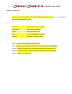 Chinese Cinderella Chapters 1-22 student based worksheets with ...