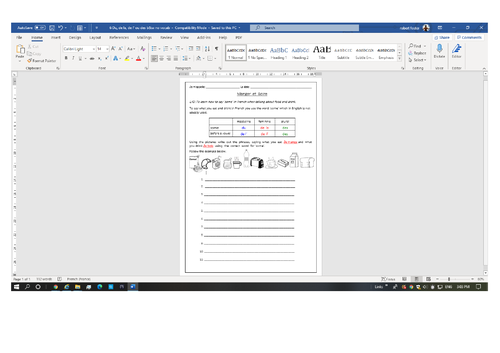 FRENCH - Breakfast - Le Petit Déjeuner - Worksheets | Teaching Resources