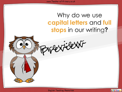 Capital Letters and Full Stops - KS1 | Teaching Resources