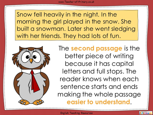 Capital Letters and Full Stops - KS1 | Teaching Resources