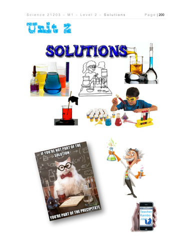 Solutions (Chemistry) | Teaching Resources