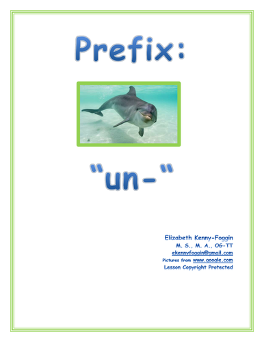 Know the Code: Prefix "un-" | Teaching Resources